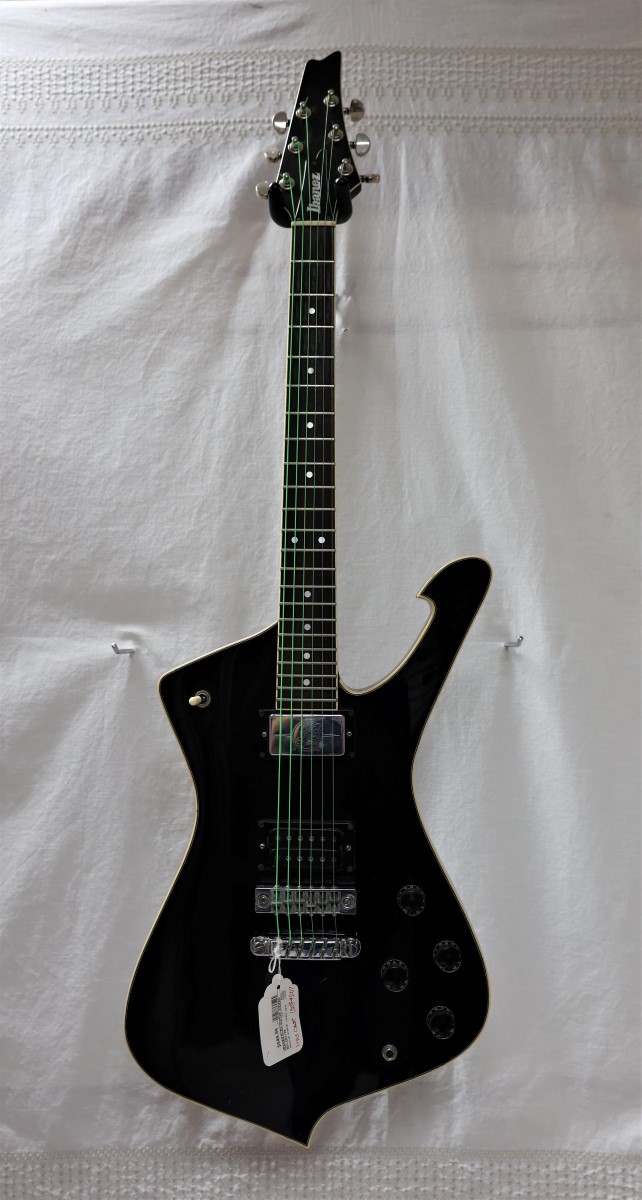 Ibanez Iceman Solid Body Electric Guitar With Green Strings Good | Buya