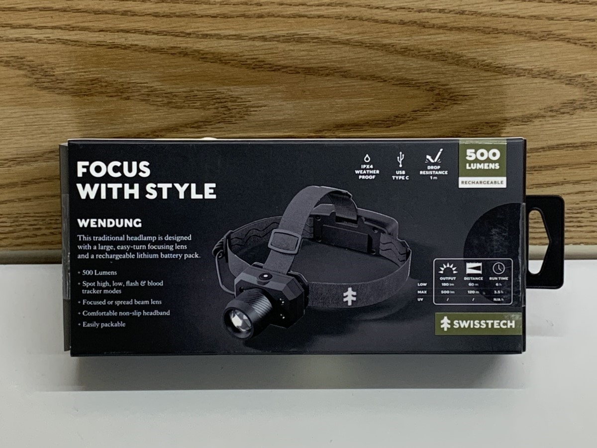 SWISS TECH WENDUNG RECHARGEABLE LED HEADLAMP, IPX4 Brand New | Buya