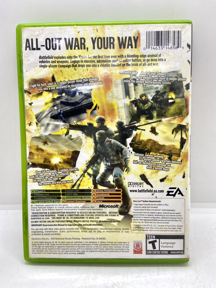 Battlefield 2: Modern Combat (Original Xbox Game, Online Enabled) Very ...