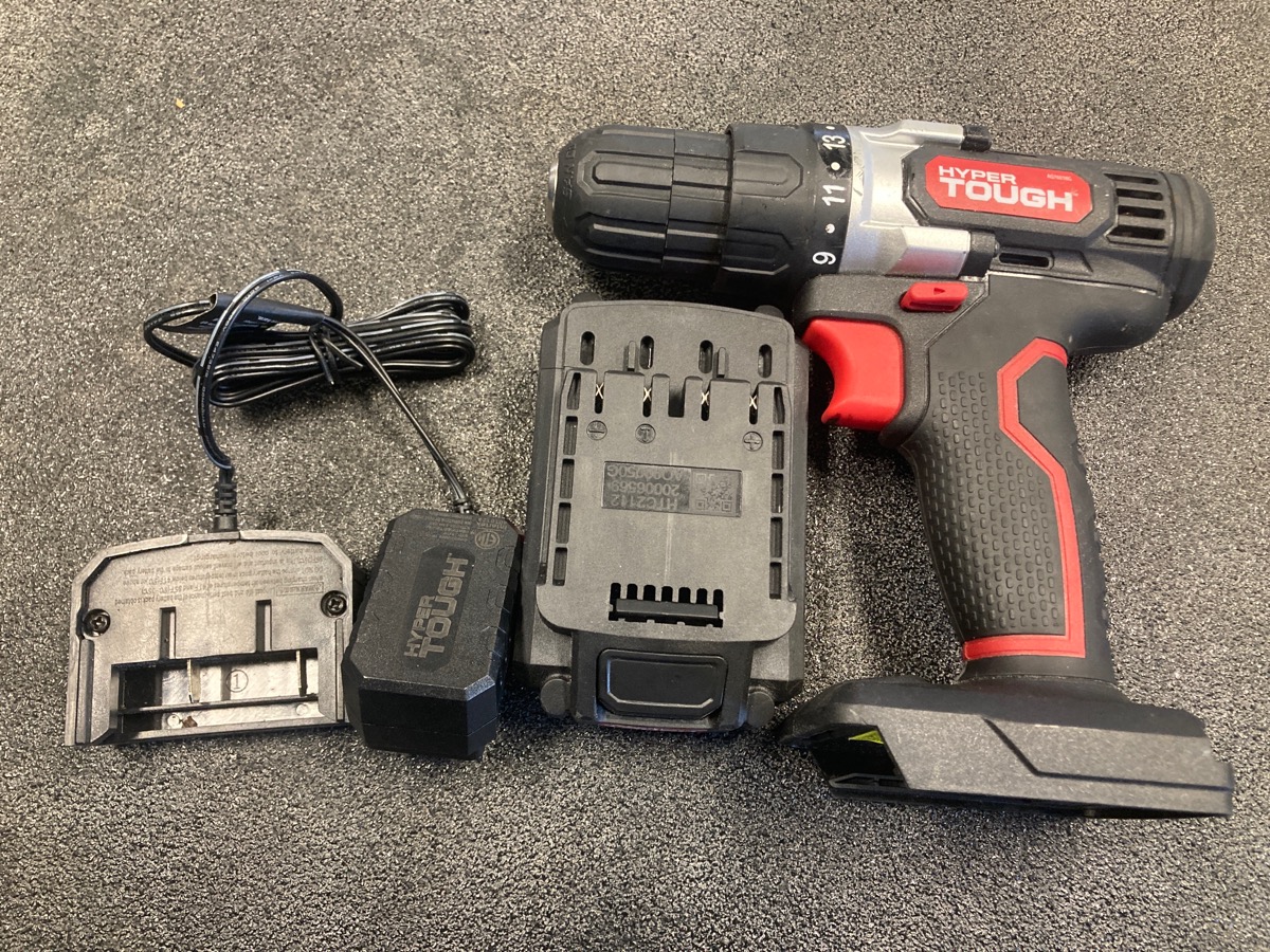 Hyper Tough 20V Max Lithium-Ion Cordless Drill, Variable Speed with 1 ...