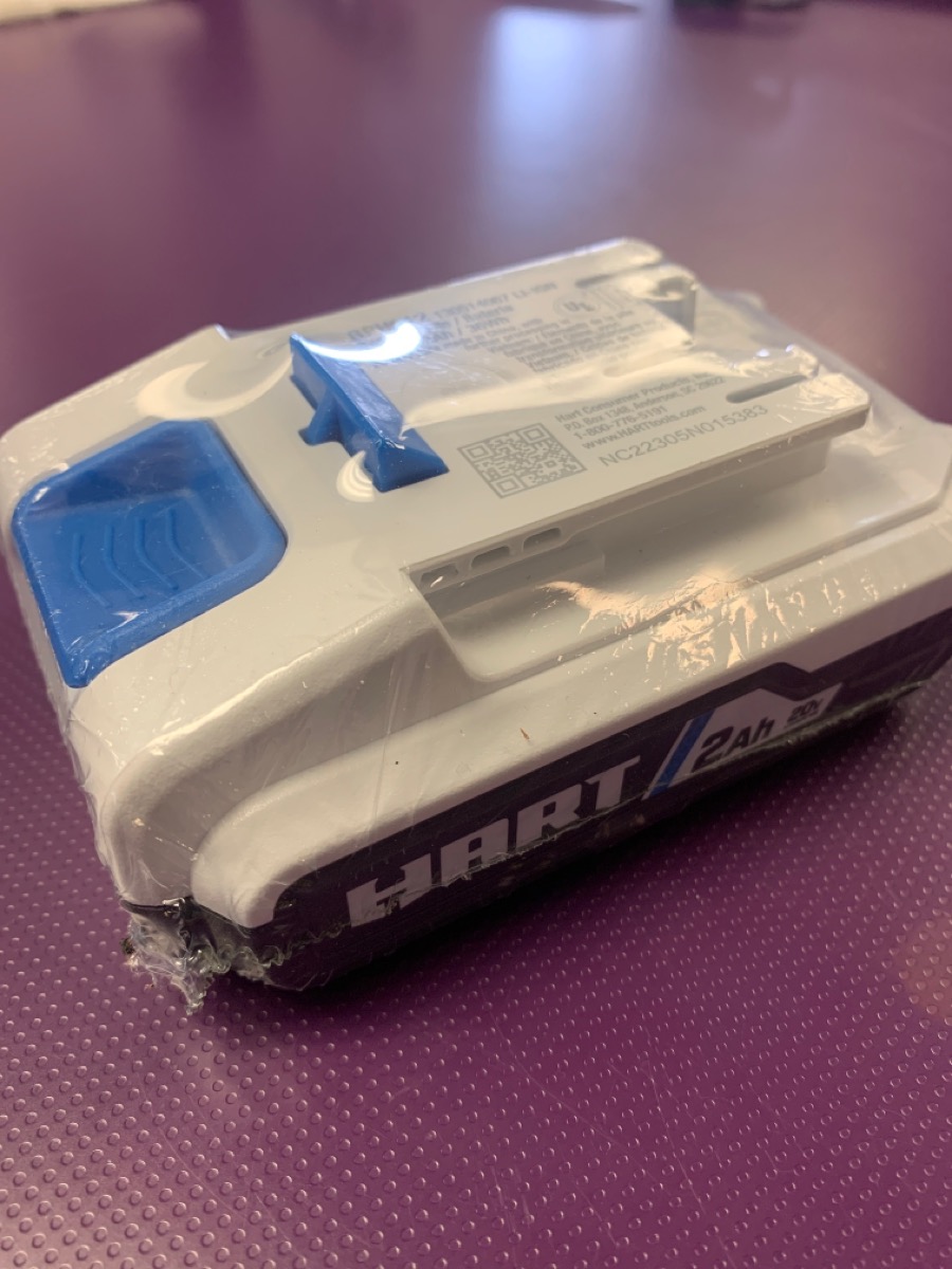 Hart Tools BPH012 20V 2Ah Lithium-Ion Battery for Cordless Electric ...