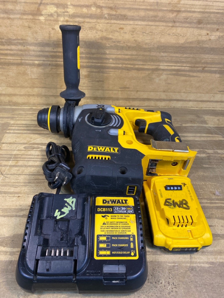 DEWALT DCH273 20V MAX XR Cordless Brushless 1" SDS Plus L-Shape Rotary ...