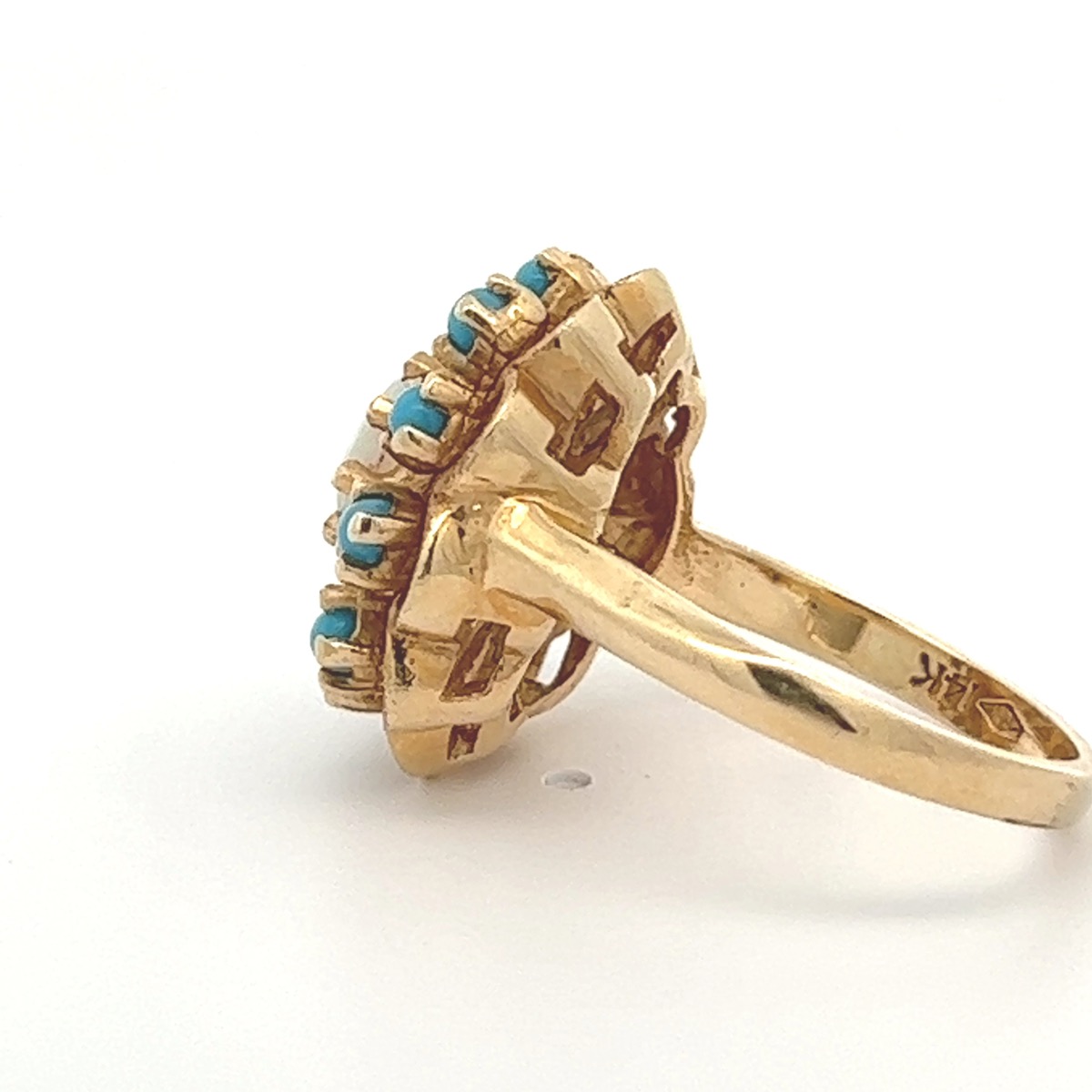 14KT YG Lady's Gold Ring OPAL 14K Yellow Gold 4.89dwt Pre-owned | Buya
