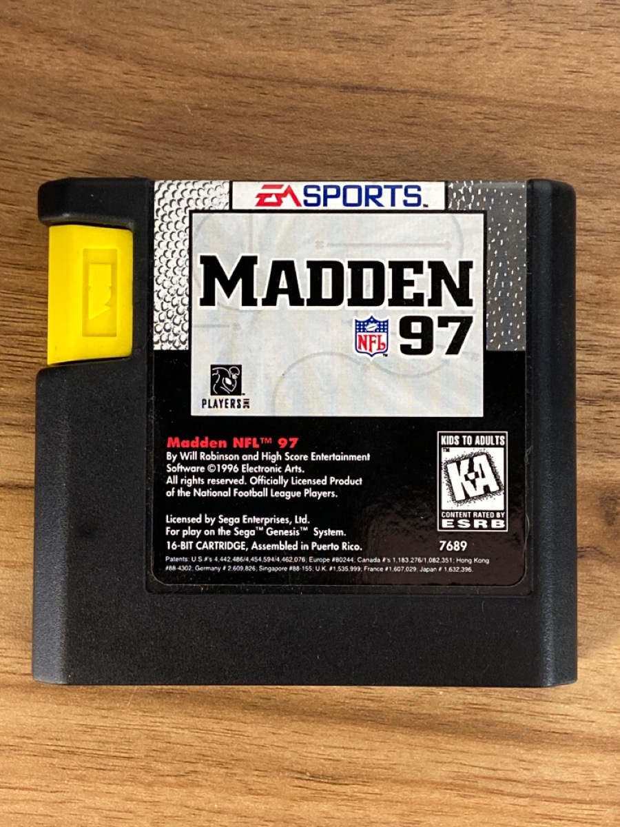 Sega Genesis MADDEN NFL '97 Authentic EA SPORTS 1996 John Madden ...
