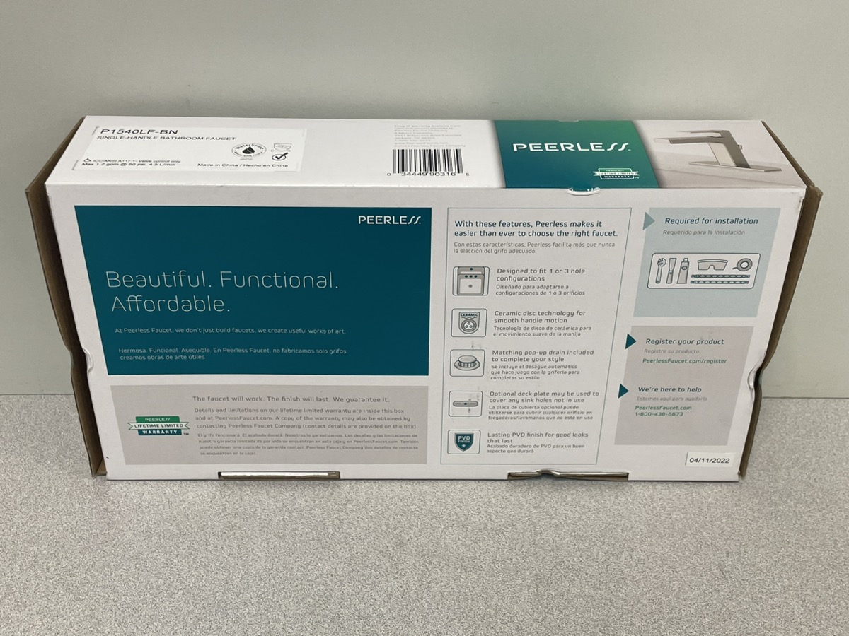 PEERLESS P1540LF-BN SINGLE HANDLE BATHROOM FAUCET Brand New | Buya