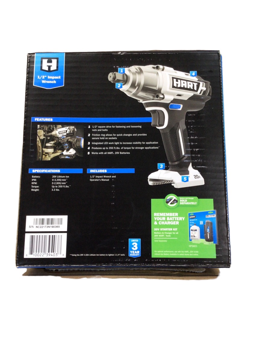 HART TOOL HART HPIW01 Brand New | Buya