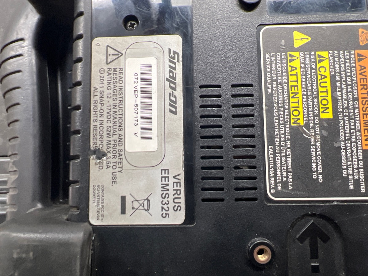 SNAP-ON Versus EEMS325 Version 13.4 With Scan Module EESM300 , HARD ...