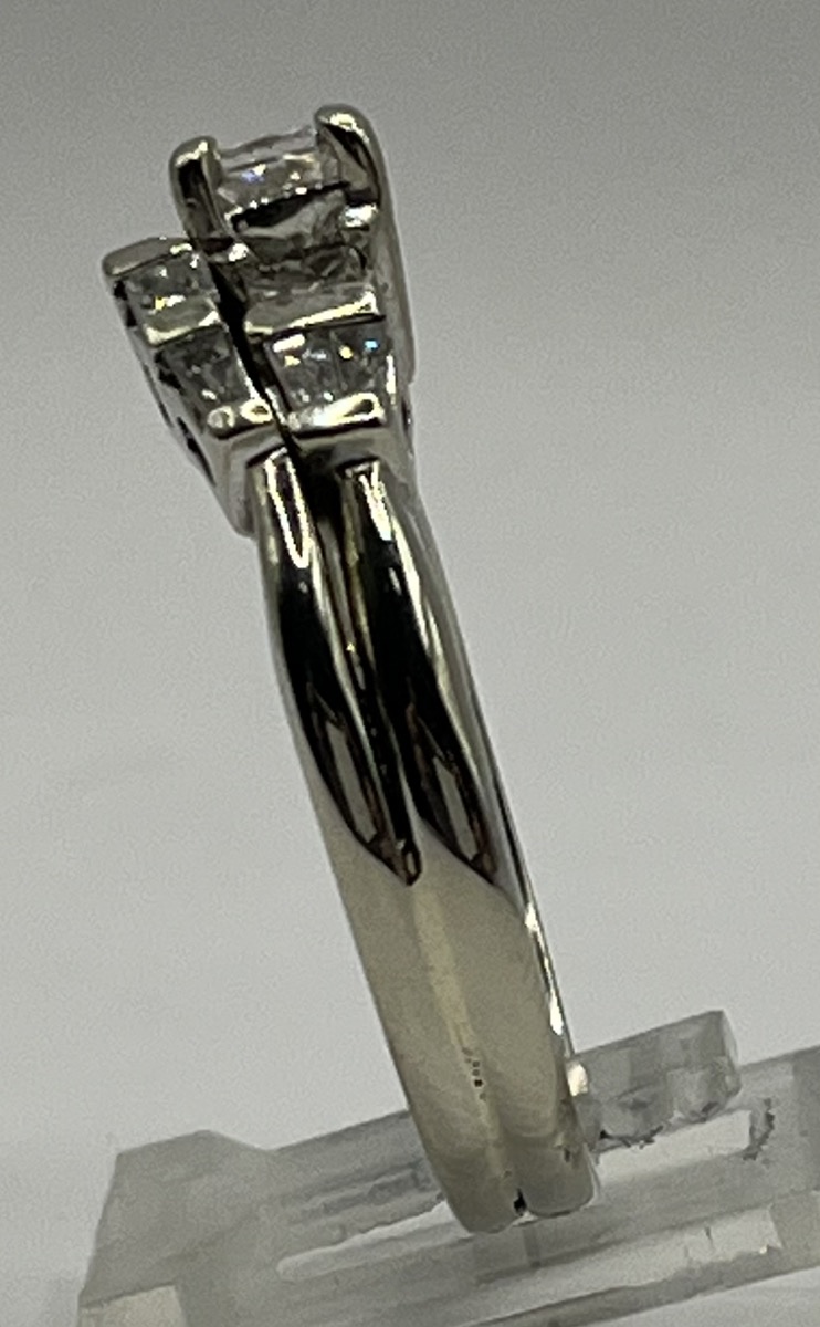 Gold-Diamond Scrap 11 Diamonds .91 Carat T.W. 14K White Gold 4.9dwt Pre ...