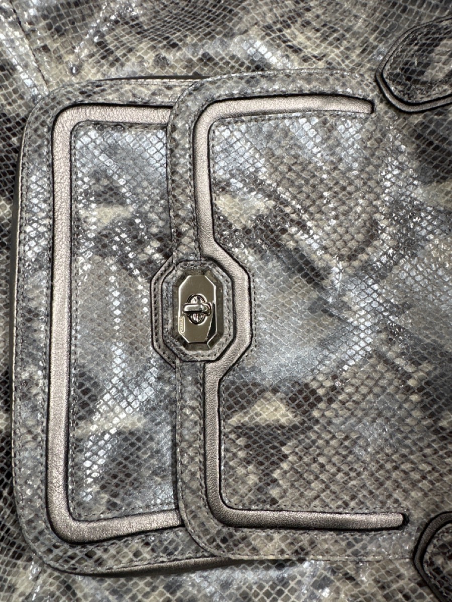 COACH CAMPBELL EXOTIC PYTHON SHOULDER BAG WITH LONG STRAP Good | Buya