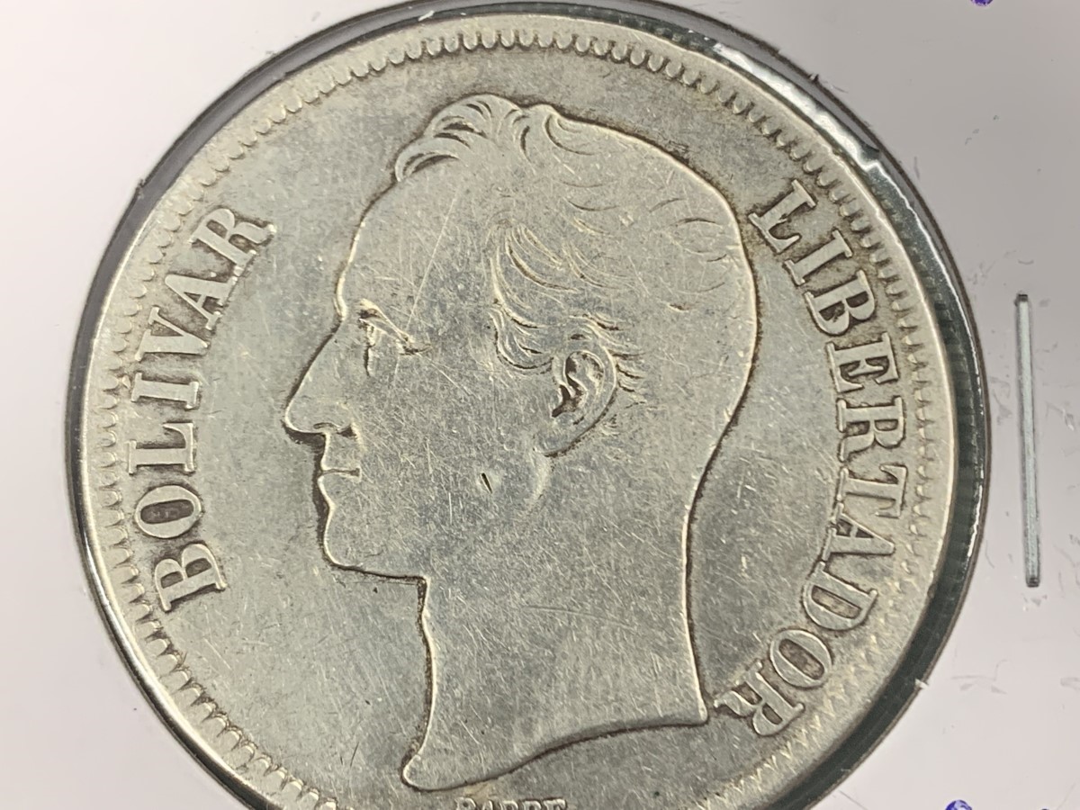 1935 VENEZUELA 5 BOLIVAR SILVER COIN Brand New | Buya