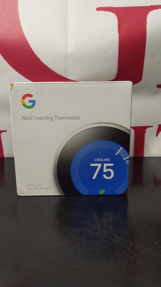 Google T3008US Nest Pro Programmable Thermostat Stainless Steel 3rd ...