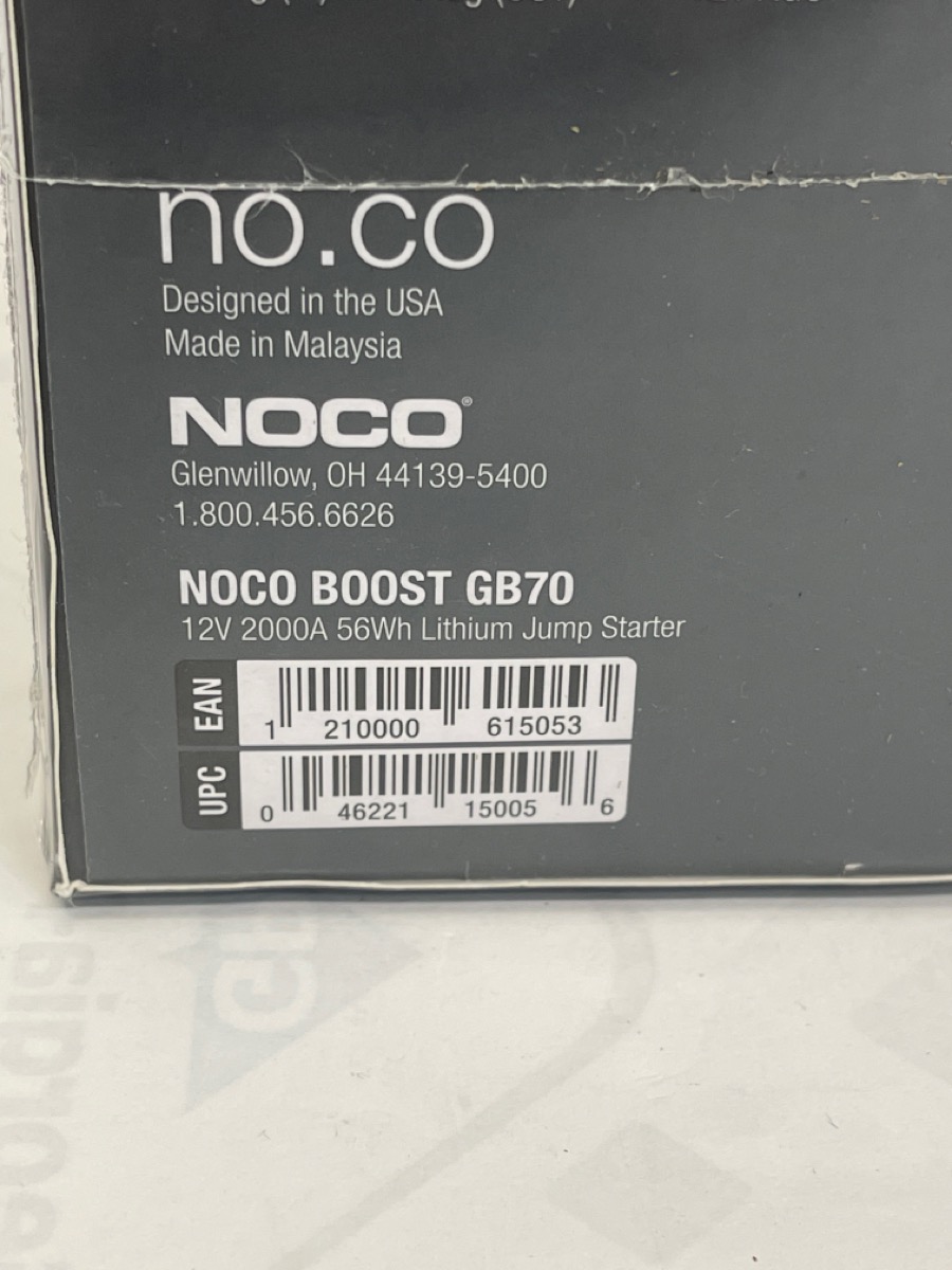 NOCO BOOST HD GB70 2000 AMP 12V ULTRASAFE LITHIUM JUMP STARTER BOX (oe) Brand New | Buya