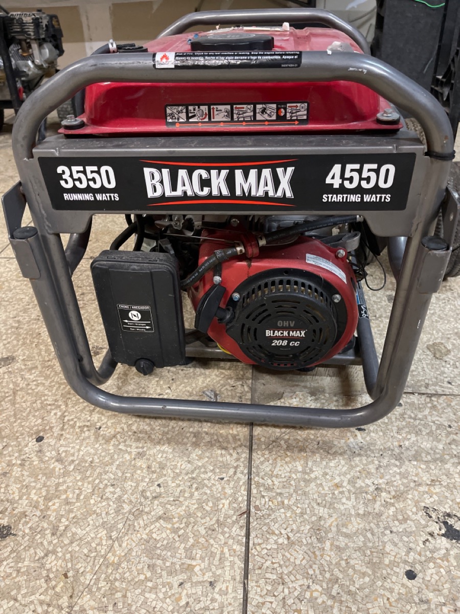 BLACK MAX BM903500 3550W GAS POWERED GENERATOR Very Good | Buya
