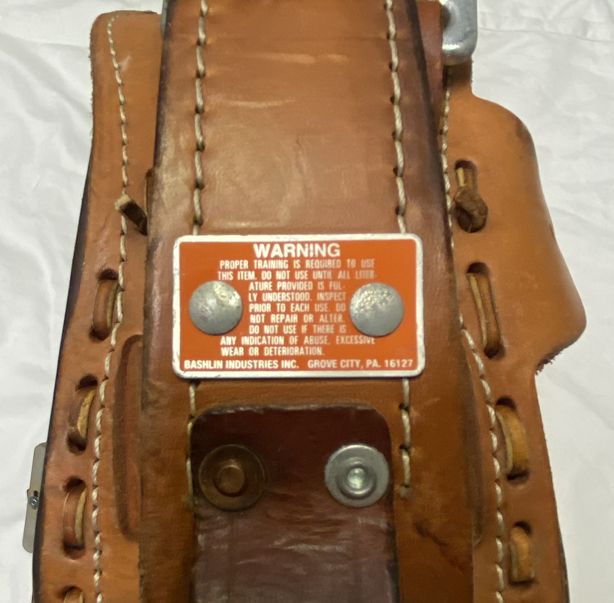 BASHLIN INDUSTRIES SIZE D23 LINEMAN CLIMBING BELT W/ ACCESSORIES Very ...