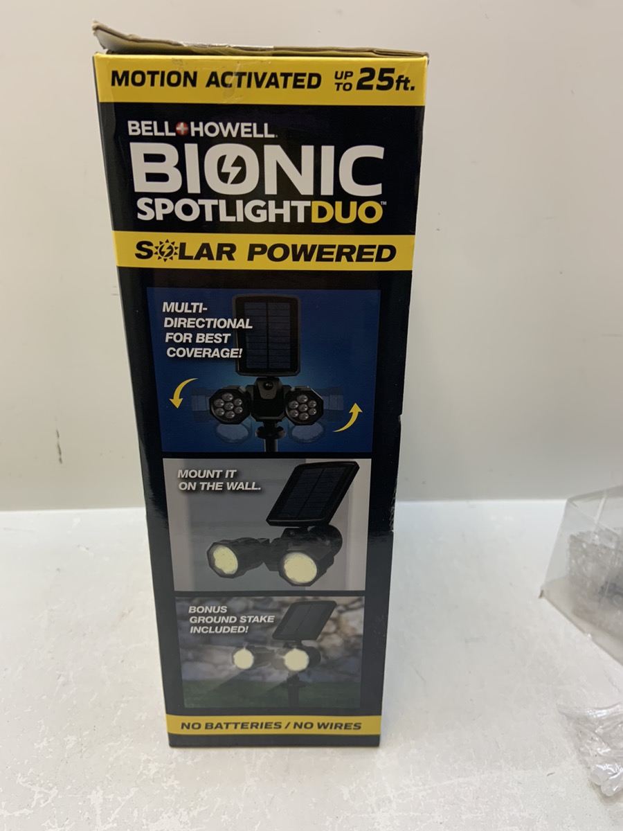 Bell Howell Bionic Solar Powered Duel Spotlight Like New | Buya