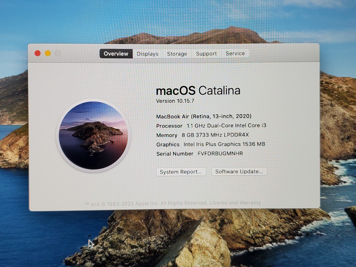 APPLE MACBOOK AIR A2179 2020 RETINA 13 INCH i3 8GB RAM INTEL IRIS Good ...