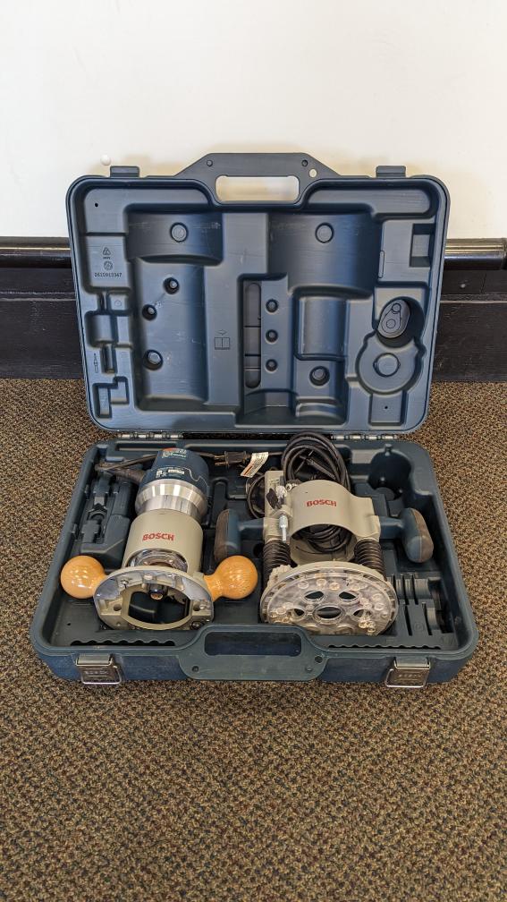 Bosch 1617EVS 2-1/4 HP Variable-Speed Router Fixed & Plunge Base Tool ...