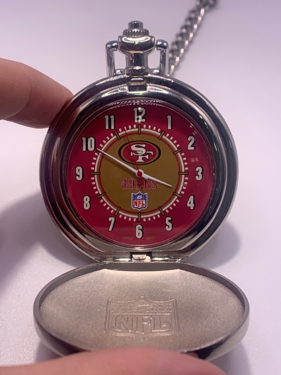 SAN FRANCISCO 49ERS POCKET WATCH THE FRANKLIN MINT Good | Carson ...