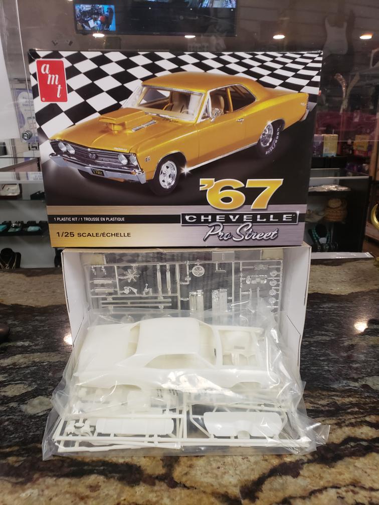 1967 CHEVROLET CHEVELLE PRO STREET MODEL KIT 1/25 SCALE AMT Like New | Buya