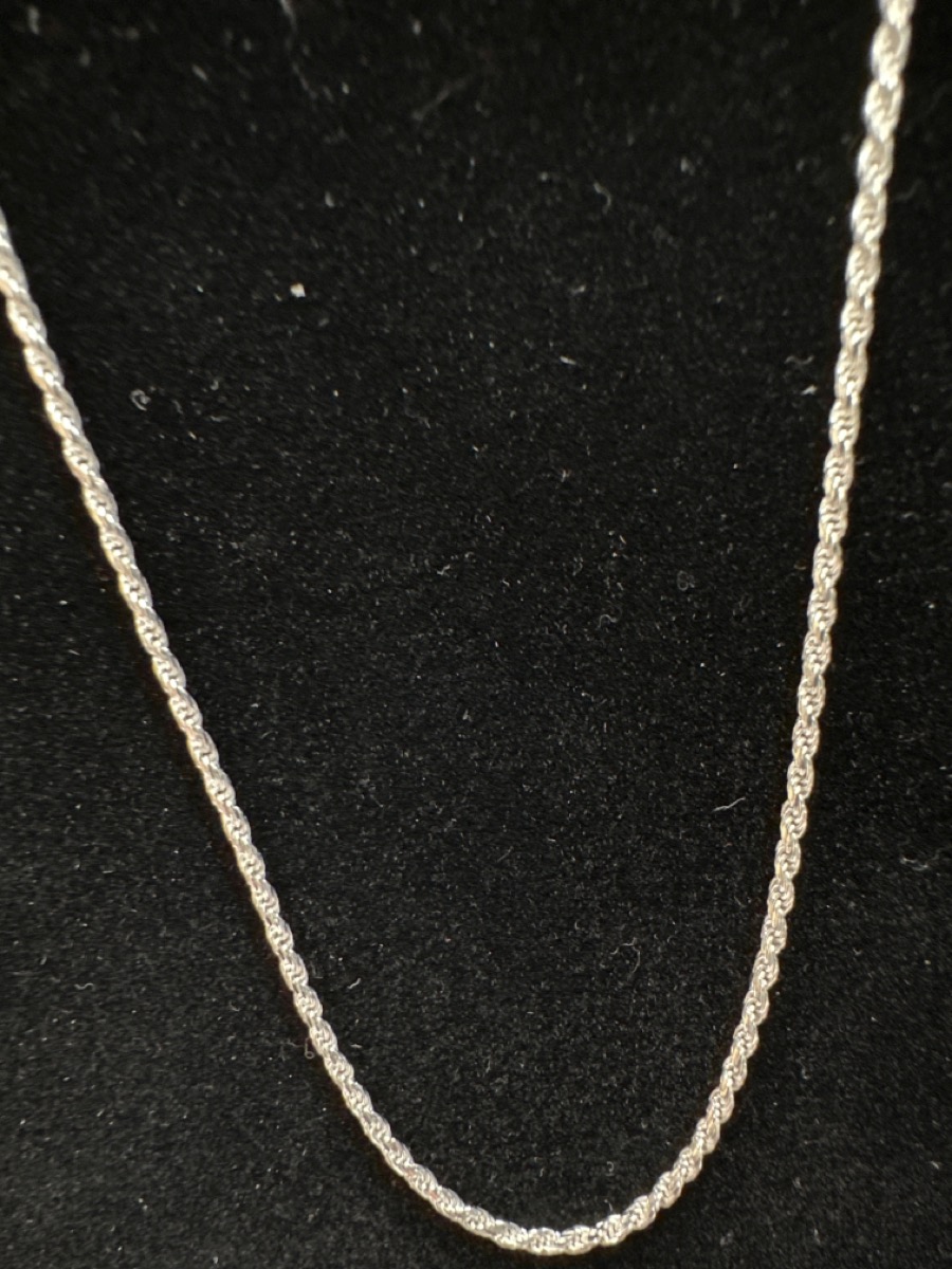 THIN ROPE CHAIN 4.3 GRAMS 925 STERLING SILVER 24" New | Buya