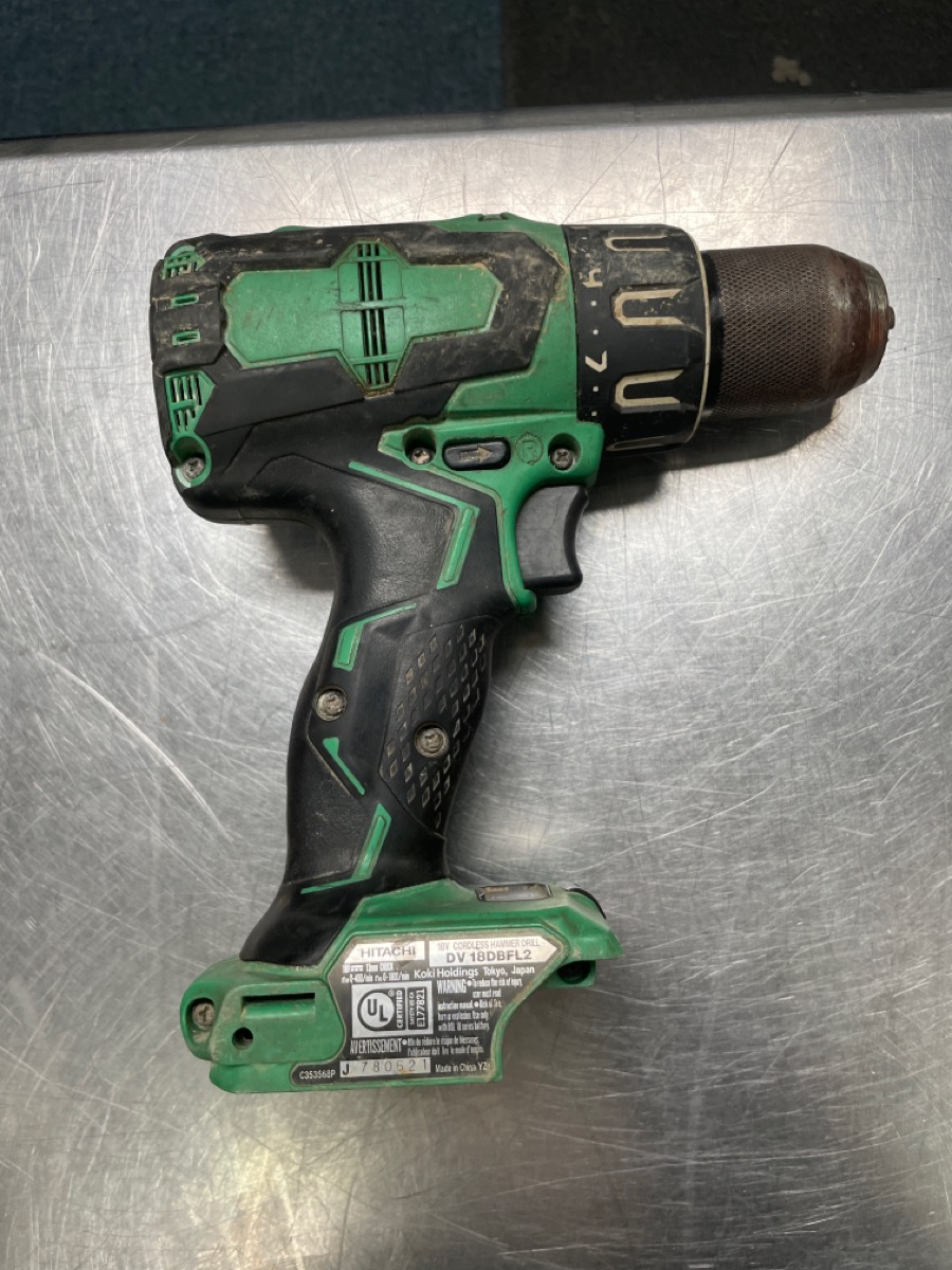 USED HITACHI DV18DBFL2 18V 13MM CORDLESS HAMMER DRILL Good | Buya