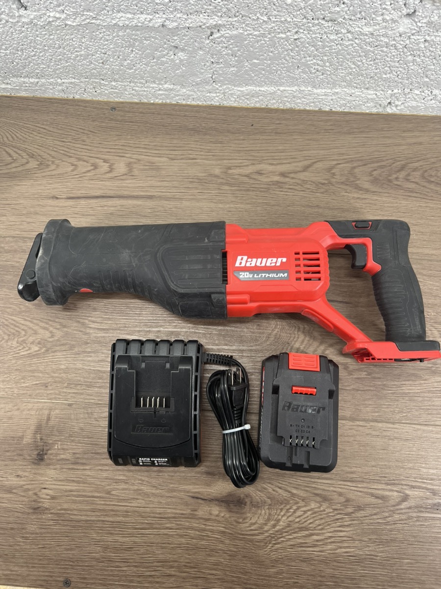 BAUER TOOLS RECIPROCATING SAWSALL 20 VOLT WITH BATTERY + CHARGER Like ...