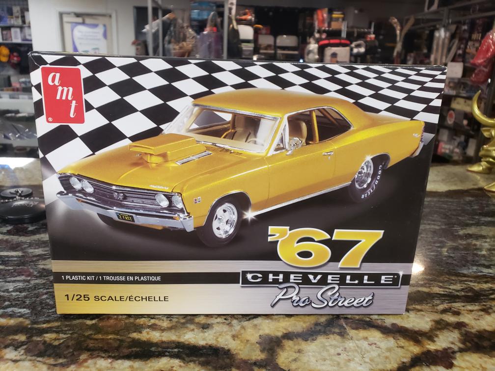 1967 CHEVROLET CHEVELLE PRO STREET MODEL KIT 1/25 SCALE AMT Like New | Buya