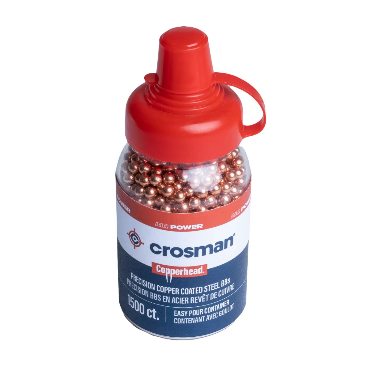 Crosman 0737 Copperhead BBs .177 BB Copper-Coated Steel 1500 Per Bottle ...