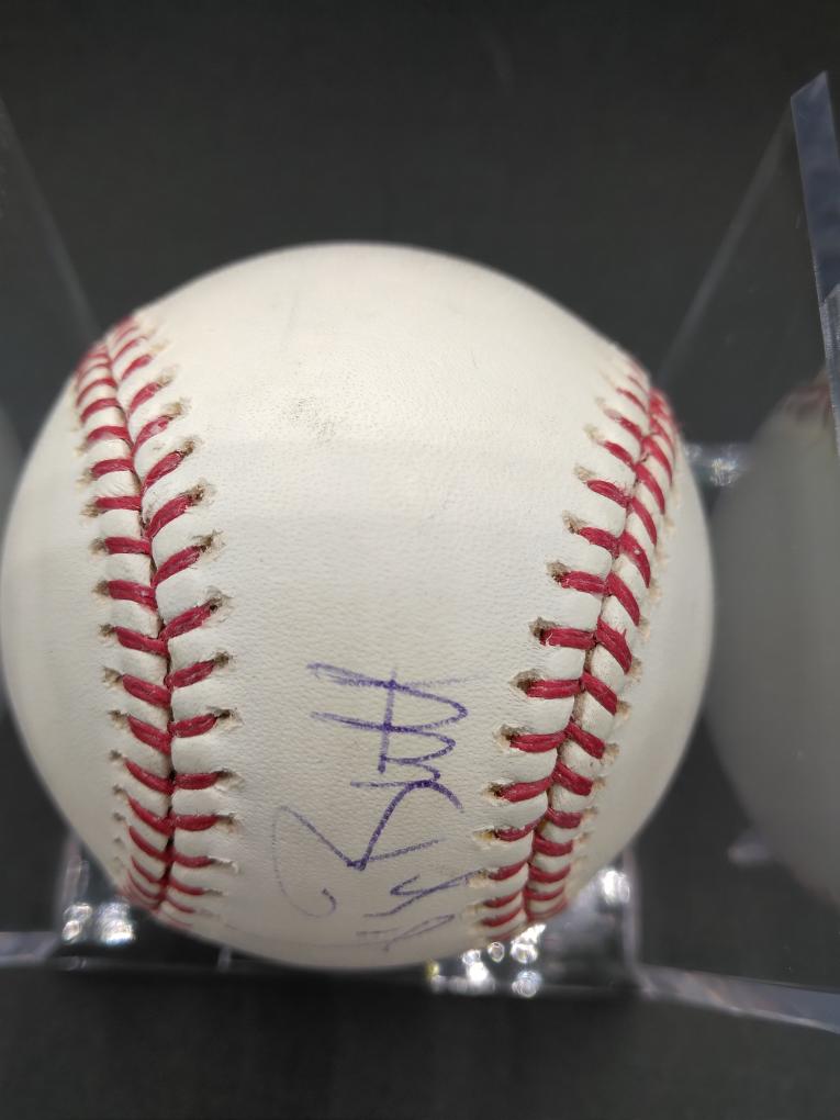 George Brett autographed baseball w/ Robbie's First Base COA awos Very ...