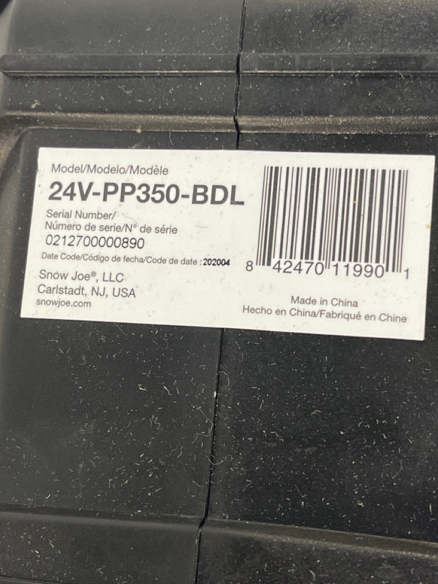 SUN JOE 24V-PP350-LTE PRESSURE WASHER Very Good | Buya