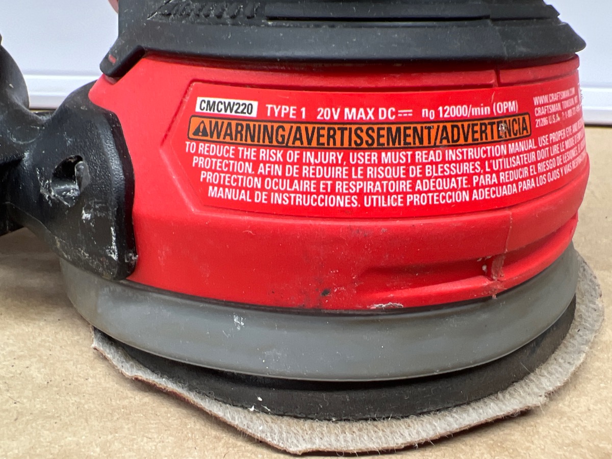Craftsman V20 Lithium 5” Random Orbit Sander Tool Only CMCW220 Good | Buya