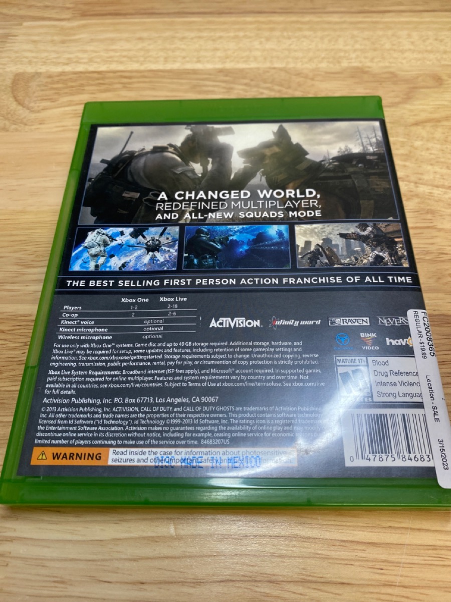 MICROSOFT CALL OF DUTY GHOSTS - XBOX 360 Good | Buya