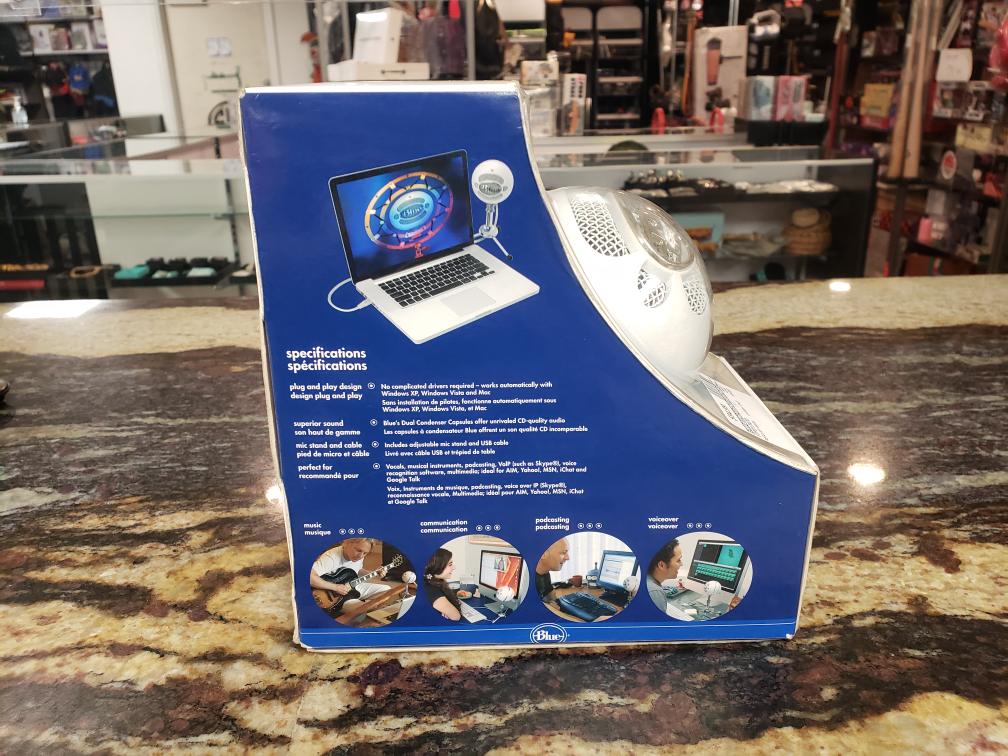 BLUE SNOWBALL USB MICROPHONE / MICRO USB - WHITE Like New | Buya