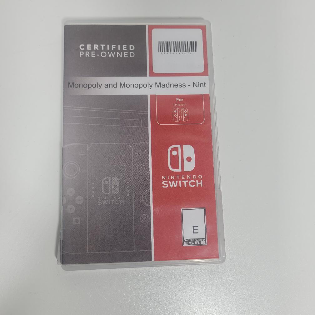 NINTENDO SWITCH MONOPOLY. MONOPOLY MADNESS - PRE-OWNED - CASE Very Good ...