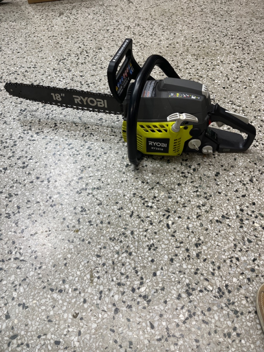 RYOBI RY3818 GAS POWER 18" CHAINSAW (ye) Very Good | Buya