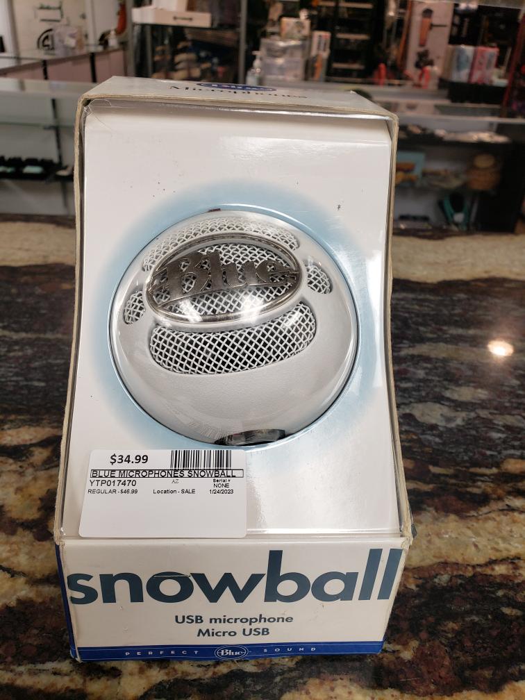 BLUE SNOWBALL USB MICROPHONE / MICRO USB - WHITE Like New | Buya