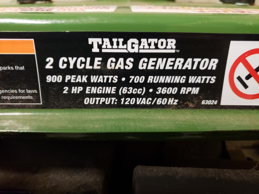 HARBOR FREIGHT TOOLS TAILGATOR 63CC Very Good | Buya