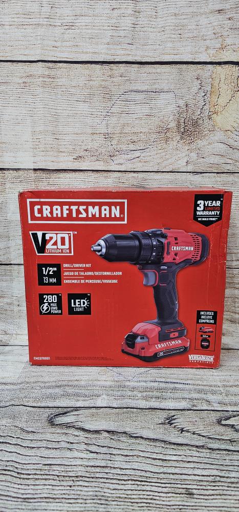 Craftsman V20 1/2" Cordless Drill/Driver Kit - CMCD700C1 Brand New | Buya