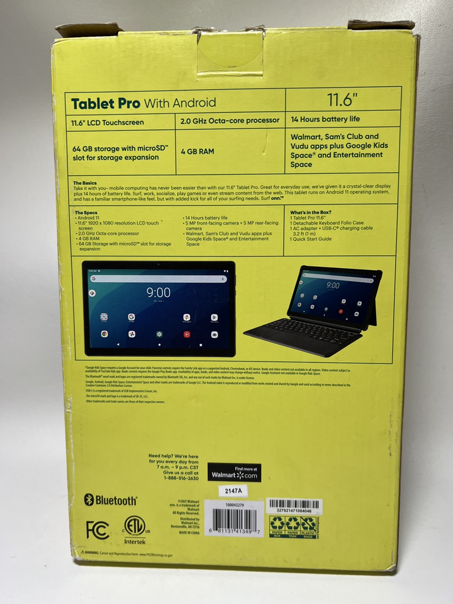 ONN SURF 11.6" TABLET PRO 65GB WITH KEYBOARD NEW! Like New | Buya