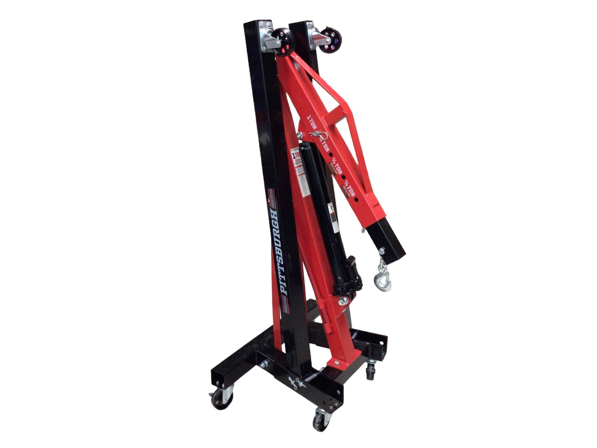 PITTSBURGH HAND TOOLS, JACKS, & MORE 1 TON FOLDING SHOP CRANE Very Good ...