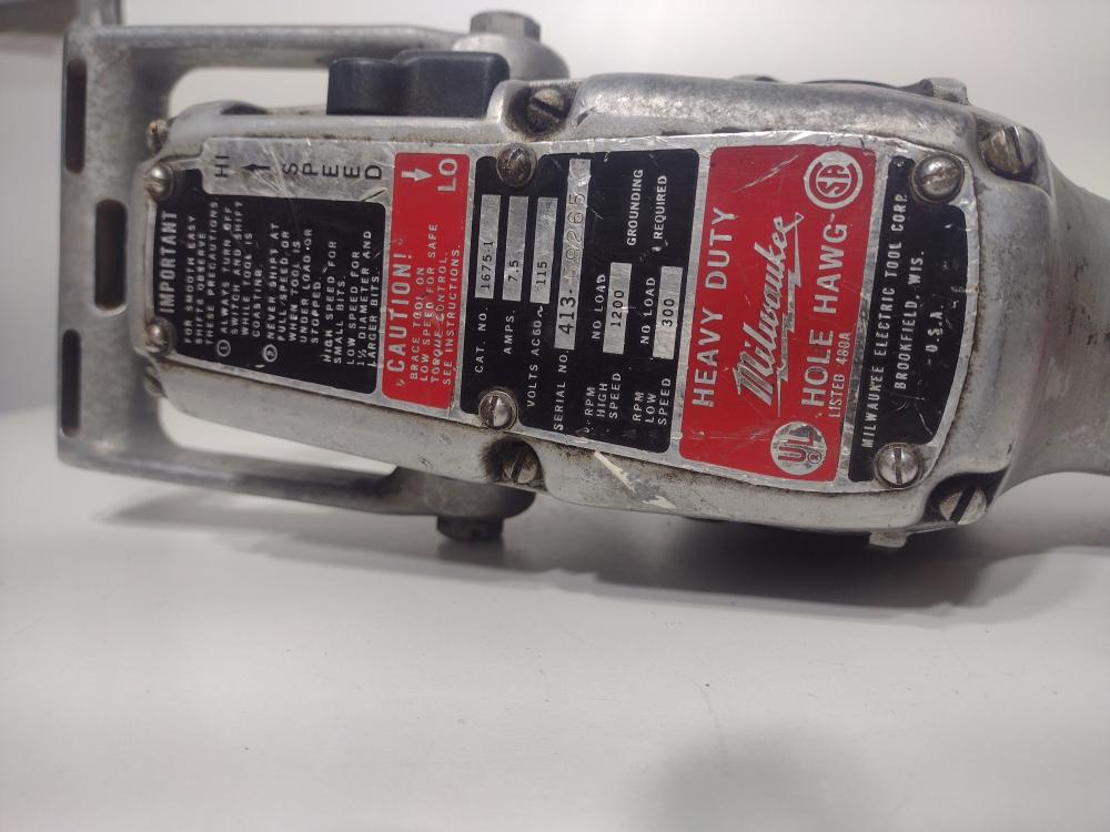 MILWAUKEE TOOLS 1675-1 HOLE HAWG Good | Buya