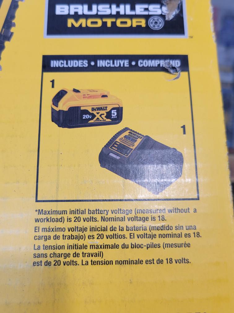 DEWALT DCCS620P1 20V MAX XR Cordless Compact 12 in. Chainsaw Kit (5 Ah ...