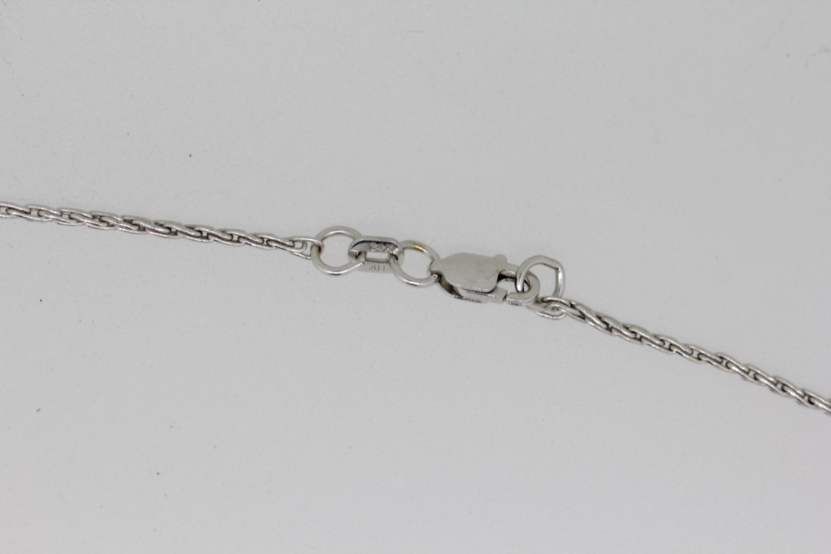 14k White Gold Rope Chain Necklace - 18" Pre-owned | Buya