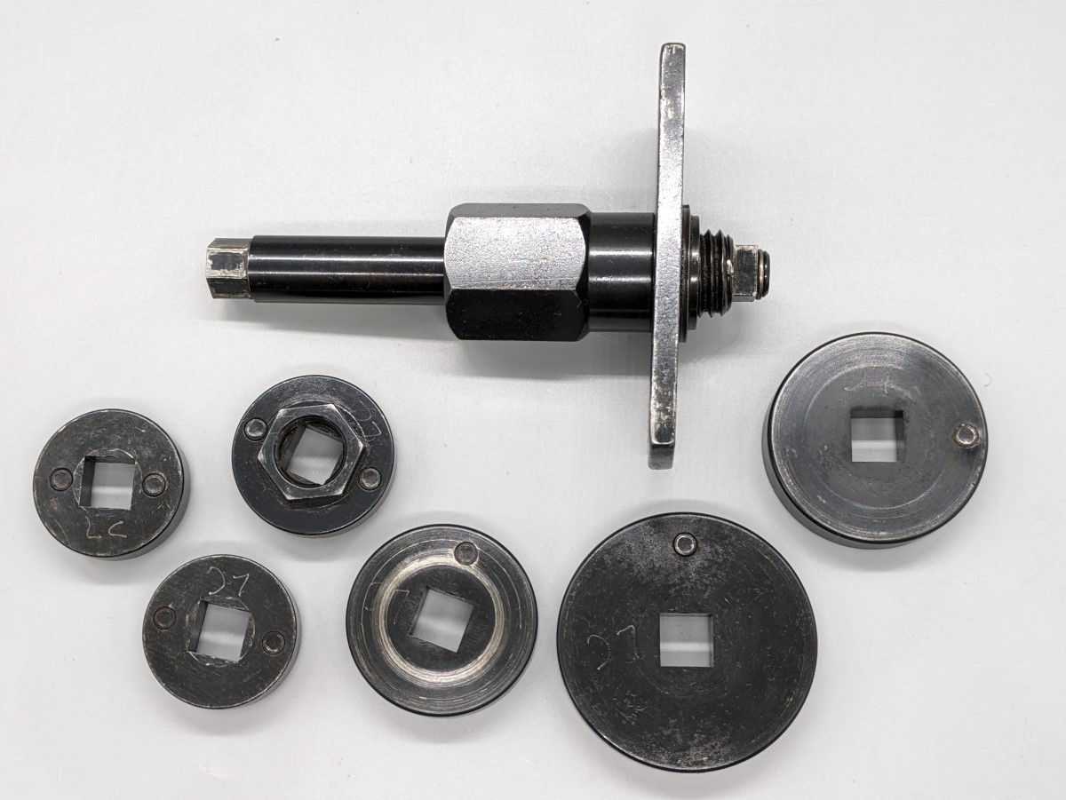 BLUE POINT YA8525 UNIVERSAL BRAKE CALIPER TOOL SET 7 PIECE W/ CASE Good ...