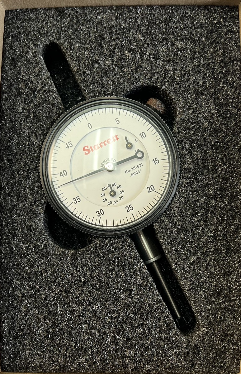 L.S. STARRETT CO 196B DIAL TEST INDICATOR - BACK PLUNGE TYPE W/ BOX ...