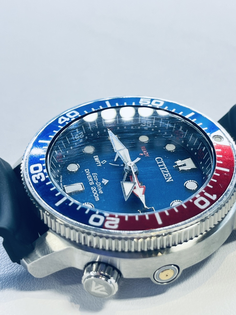 CITIZEN PROMASTER BN2038-O1L ECO-DRIVE BLUE DIAL PEPSI BEZEL WITH 46MM ...