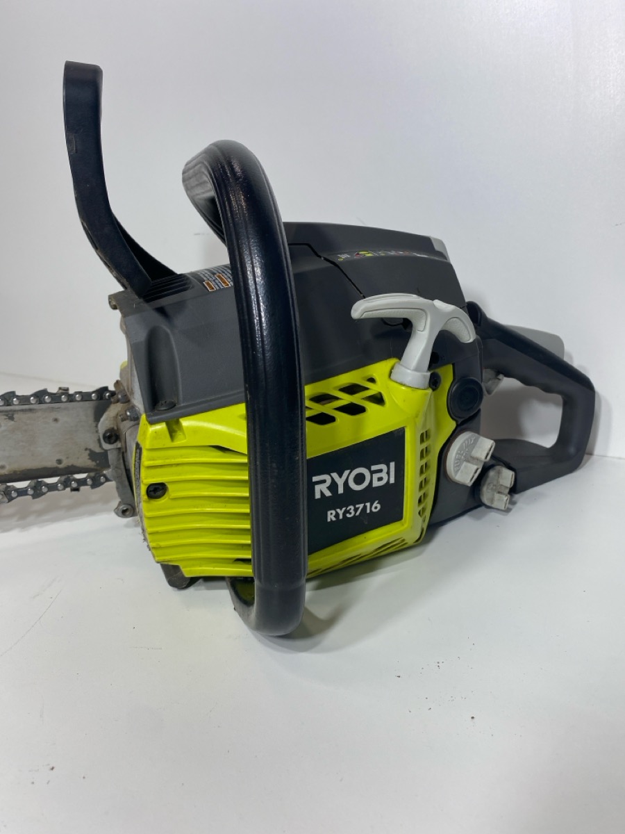 RYOBI TOOLS RY3716 GAS POWER CHAINSAW WITH CASE Like New | Pawn 1 ...