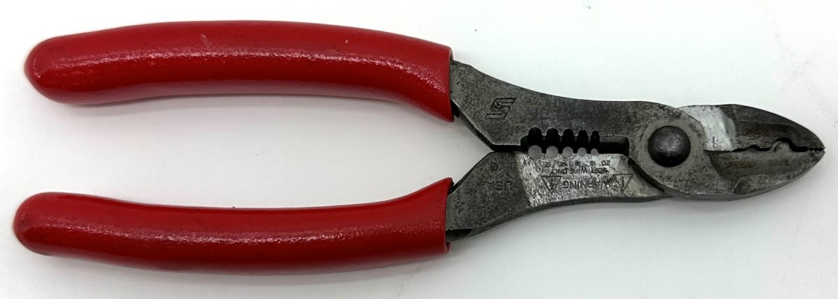 Snap-On PWCS7ACF Red Handle Wire Cutter Stripper Crimper Pliers Good | Buya