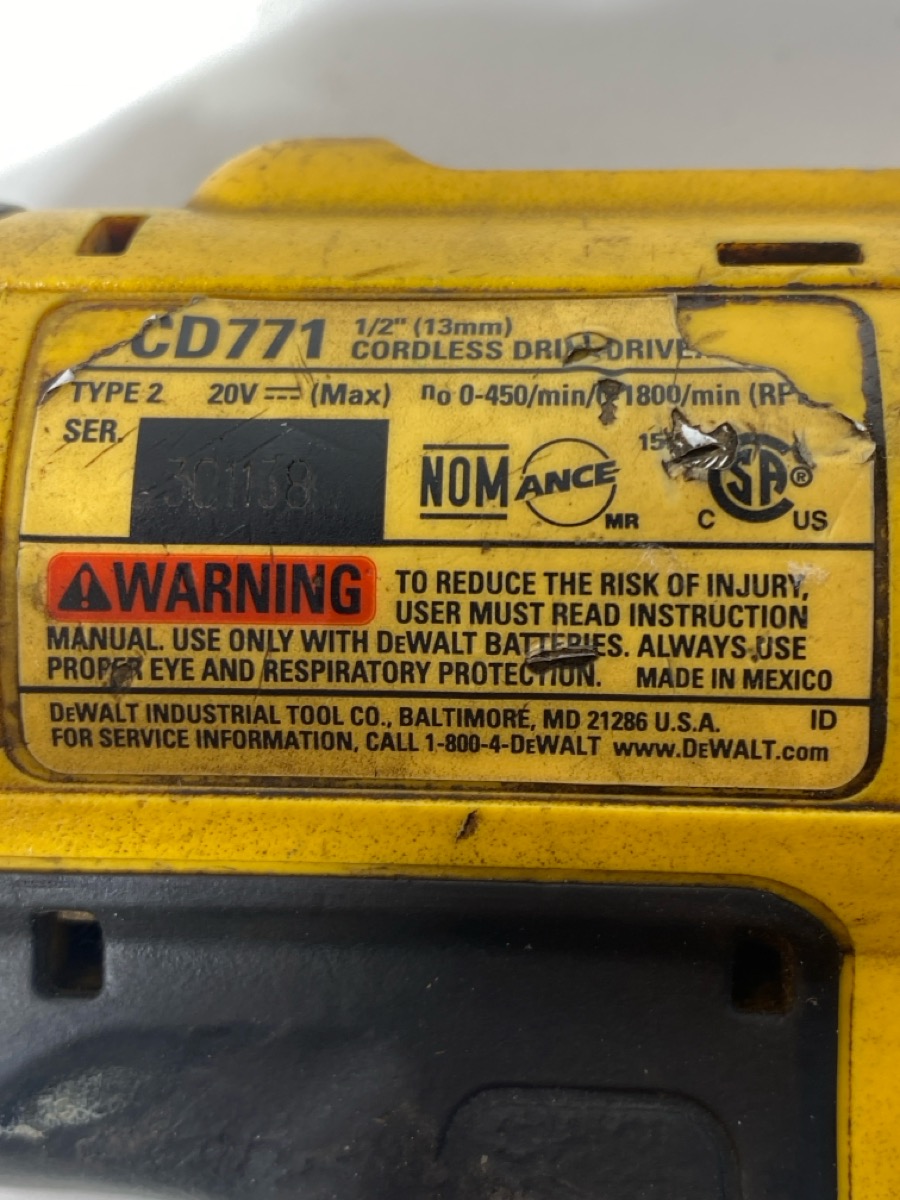 DEWALT DCD771 CORDLESS DRILL Very Good | Pawn 1 | Spokane | WA