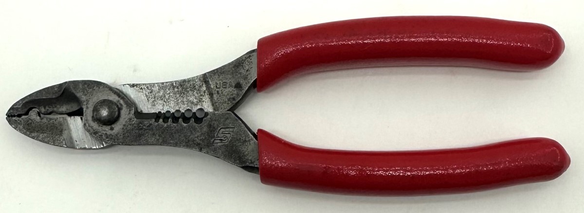 Snap-On PWCS7ACF Red Handle Wire Cutter Stripper Crimper Pliers Good | Buya